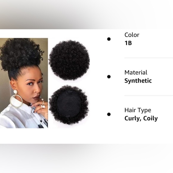 Aisi | Hair | Afro Puff Drawstring Ponytail Synthetic Hair 6 Inches ...